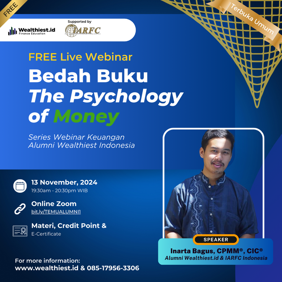 TEMU ALUMNI : Webinar Bedah Buku The Psychology of Money | IARFC Indonesia